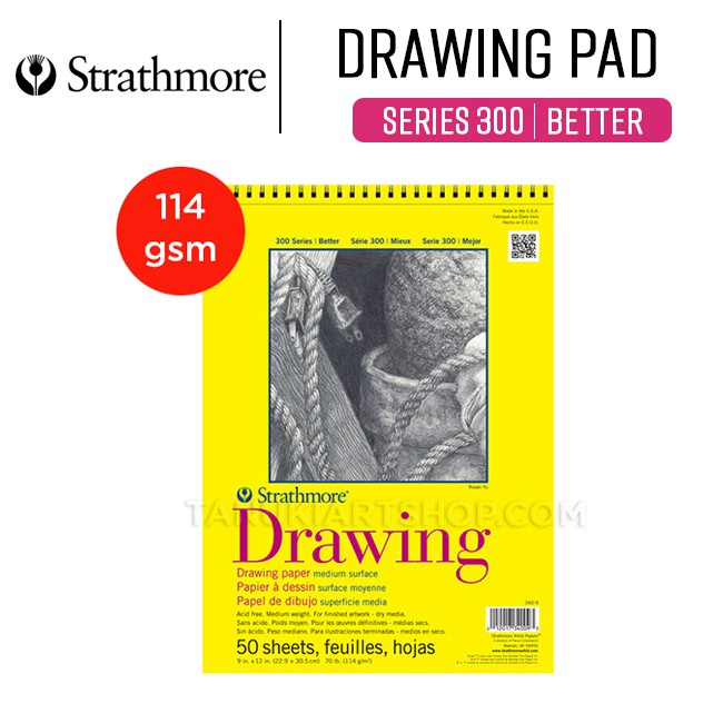 STRATHMORE DRAWING PAD 300 (size 22,9x30,5cm/ 50 tờ) | Shopee Việt Nam