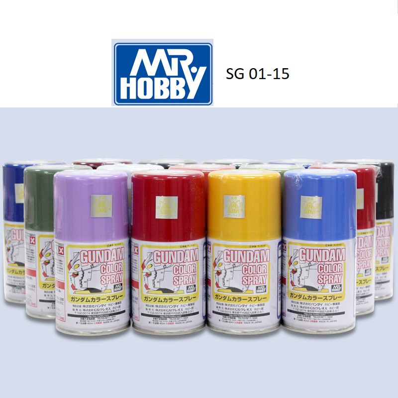 Bình Sơn xịt Gundam Color Spray SG01 - SG15 Mr Hobby - Sơn Gundam chuyện dụng | Shopee Việt Nam