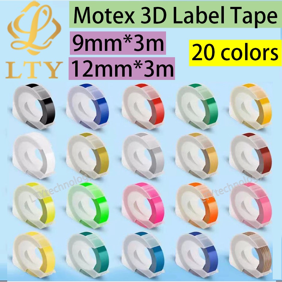 Cuộn băng keo Motex 9mm/12mm x3m cho E101,202,303,404,Dymo 1595/1610/1540/1880/12965 | Shopee ...