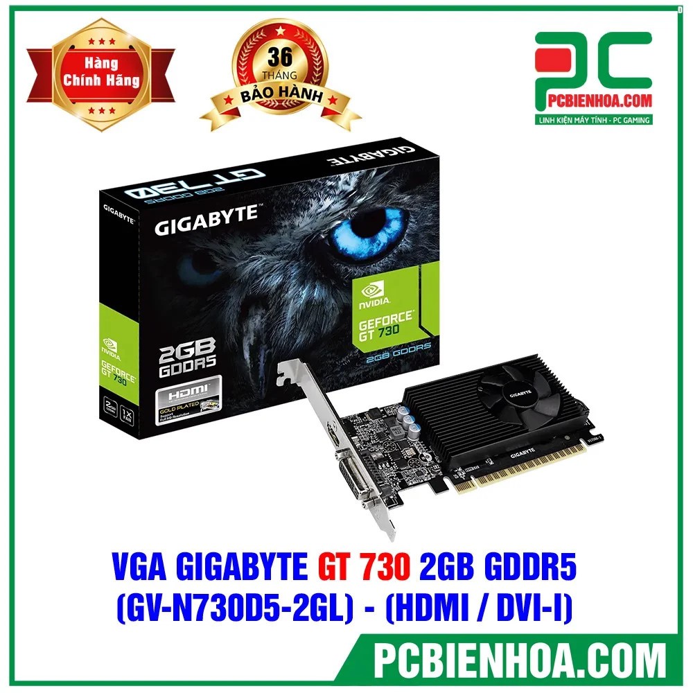 VGA GIGABYTE GT 730 2GB GDDR5 ( GV-N730D5-2GL ) ( HDMI / DVI-I ...
