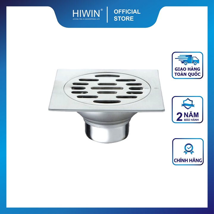 Phễu ga thoát sàn ngăn mùi hôi inox 304 mặt gương kích thước 120x120mm ...