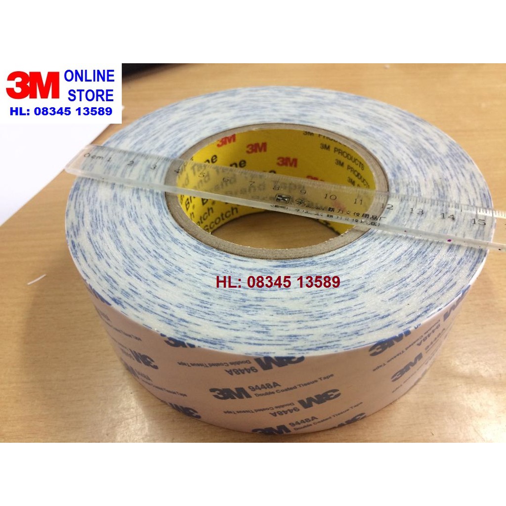 BĂNG KEO 2 MẶT 3M 9448A Khổ 50mm x 50m | Shopee Việt Nam