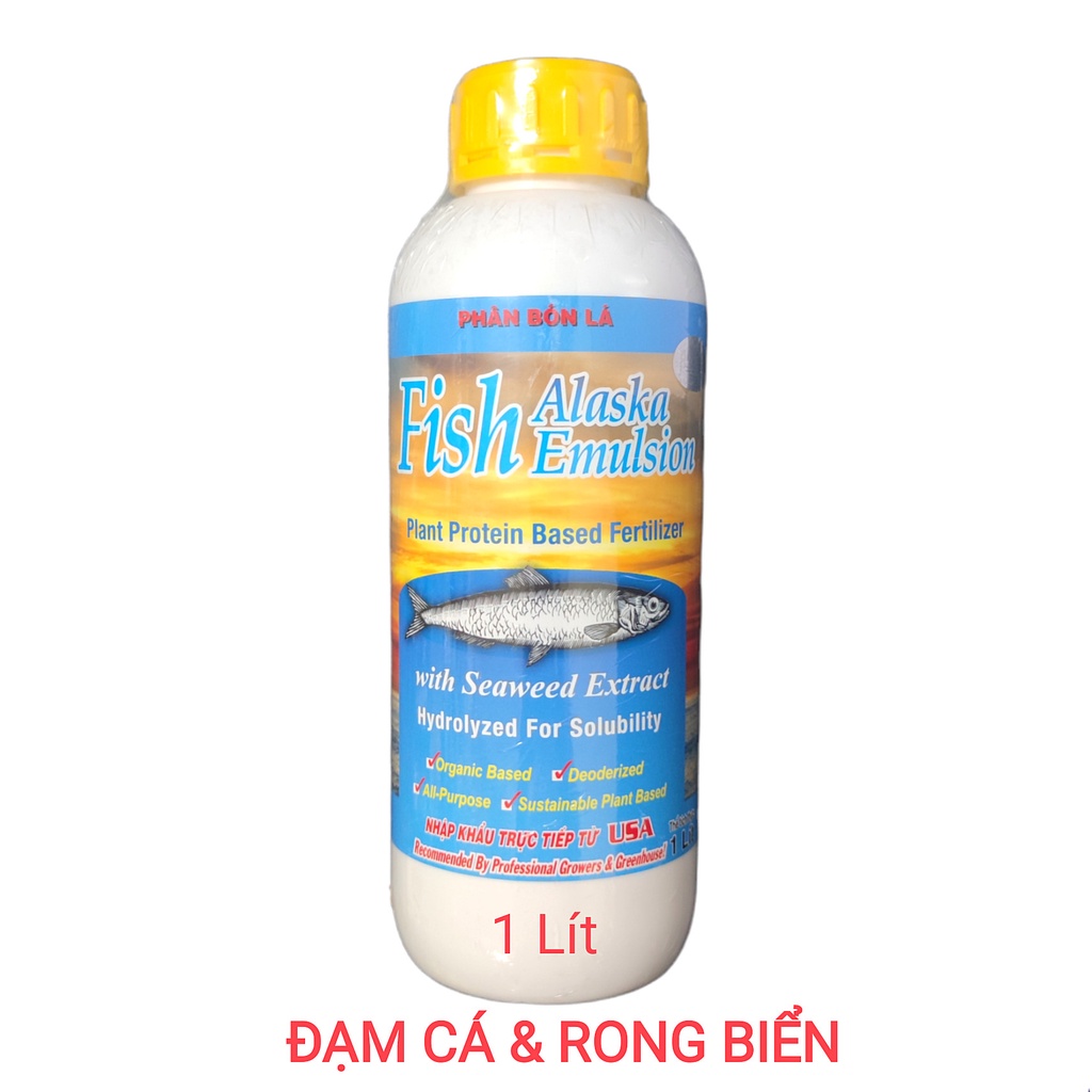 ALASKA FISH EMULSION PHÂN CÁ NPK HỮU CƠ CÁ VÀ TẢO BIỂN - Chai 1Lít ...