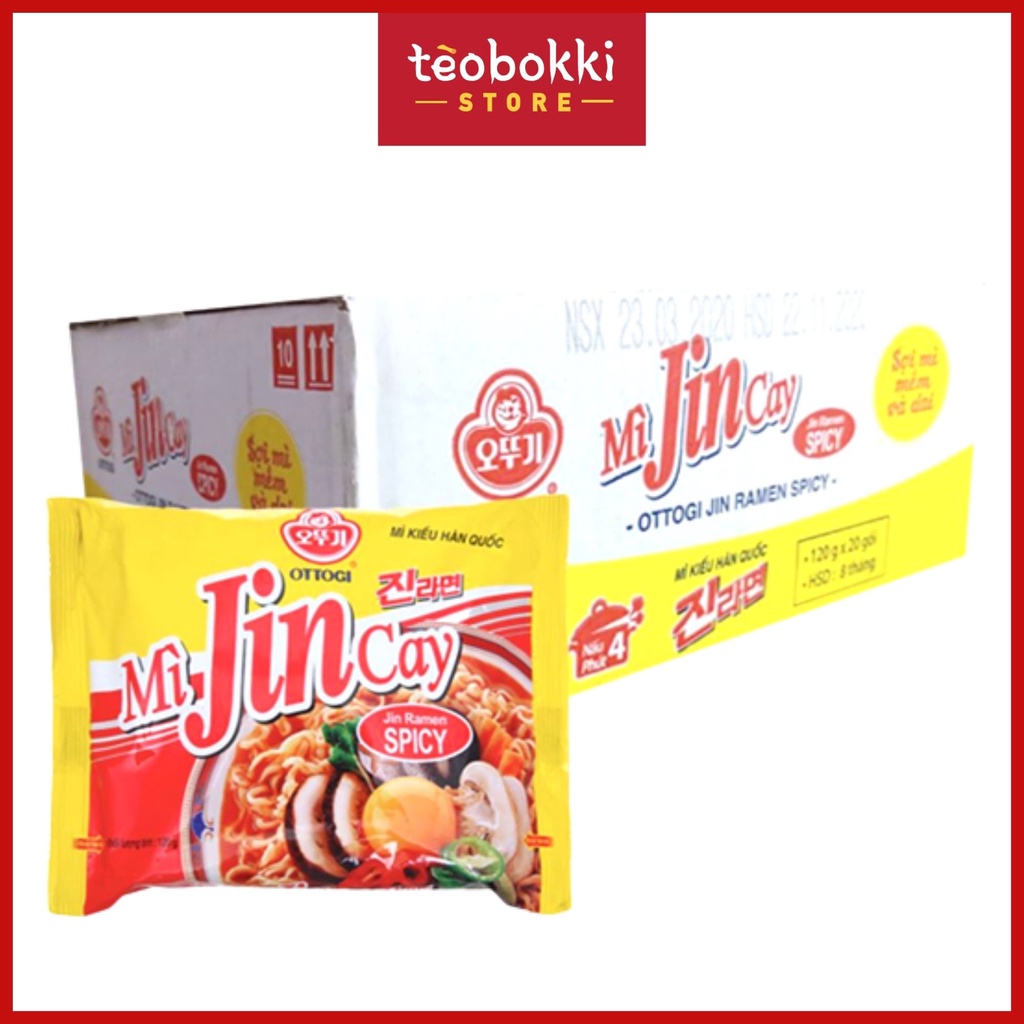 Thùng 20 gói mì Jin cay Ottogi 120g | Shopee Việt Nam