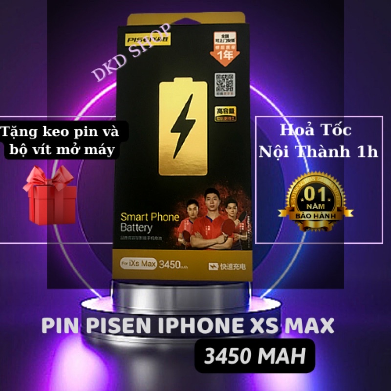 Pin Pisen Ip XsMax Dung Lượng Cao (3450mah)+ Bảo Hành 12 Tháng | Shopee Việt Nam