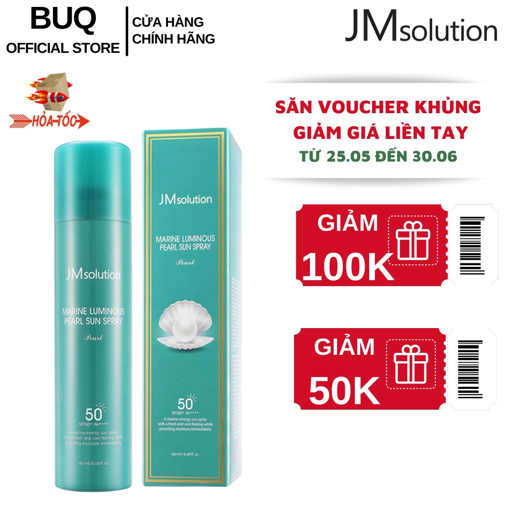 Xịt Chống Nắng Toàn Thân JM Solution Luminous Sun Spray Nâng Tone Da màu Xanh 180ml | Shopee ...