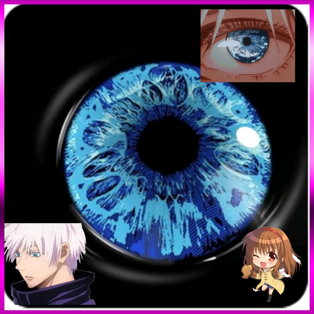 [Có sẵn] Kính áp tròng lens cosplay Gojo Satoru 0 độ | Shopee Việt Nam