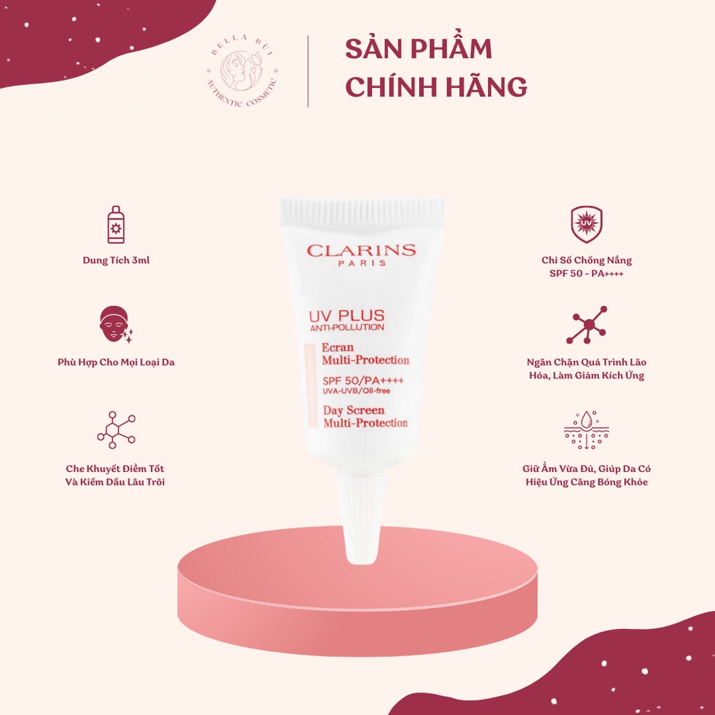 Kem chống nắng Clarins Mini- Rose - 3ml | Shopee Việt Nam