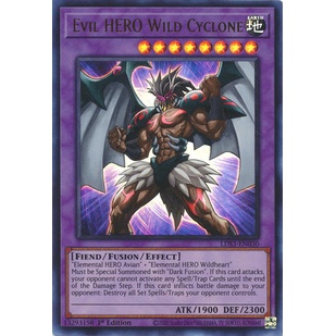 Thẻ bài Yugioh - TCG - Evil HERO Wild Cyclone / LDS3-EN030' | Shopee ...