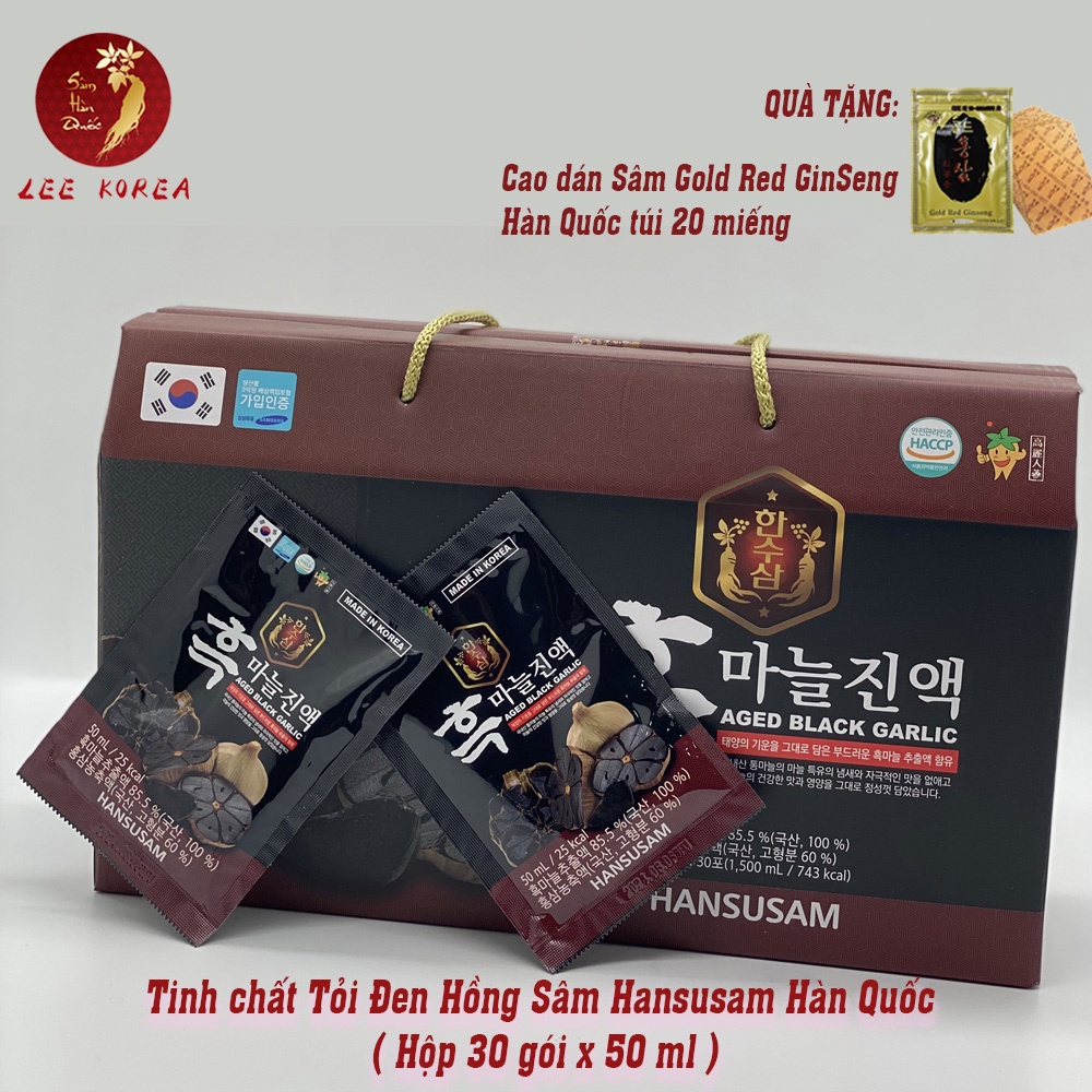Nước Tỏi Đen Hồng Sâm Hansusam Hàn Quốc ( Hộp 30 gói x 50 ml ) tăng ...