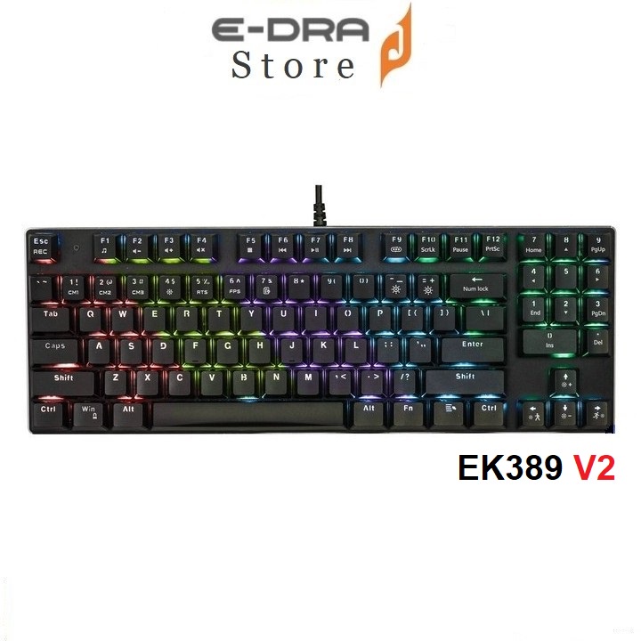 Bàn phím cơ EDRA EK398 Beta / Alpha (Blue /Brown /Red Switch) | Shopee ...