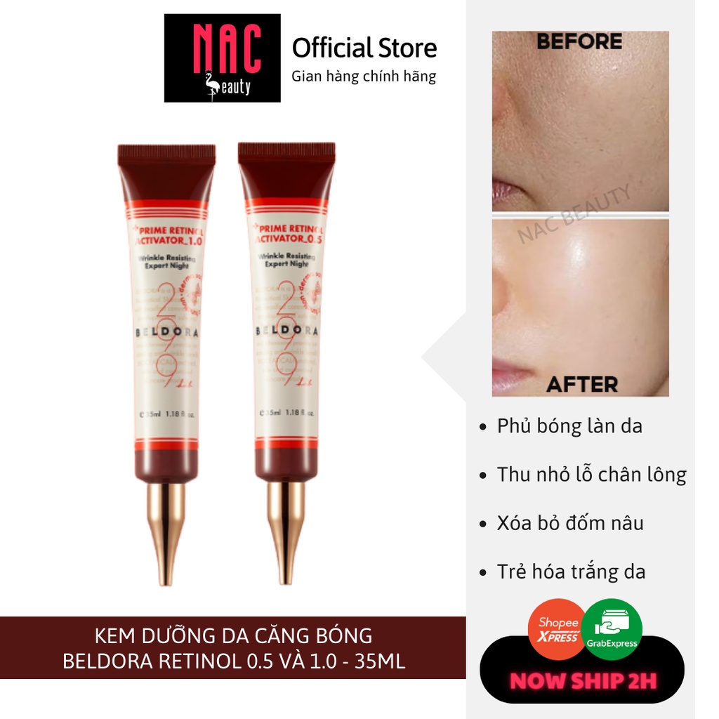 Kem Dưỡng Retinol 0.5 Phủ Bóng, Ngăn Ngừa Mụn BELDORA 299 Prime Retinol ...