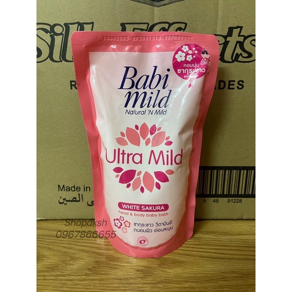 Sữa tắm gội toàn thân cho bé Babi mild 380ml dạng túi | Shopee Việt Nam