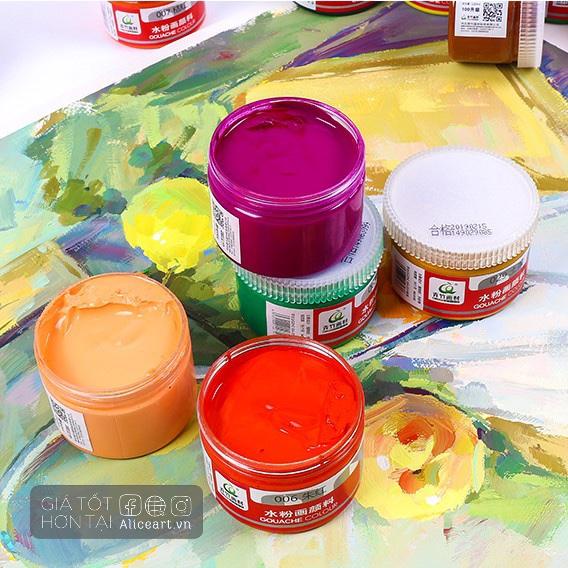 Màu Wat - Goache Chinjoo 25ml, 100ml học vẽ màu cơ bản, có thể tẩy rửa ...