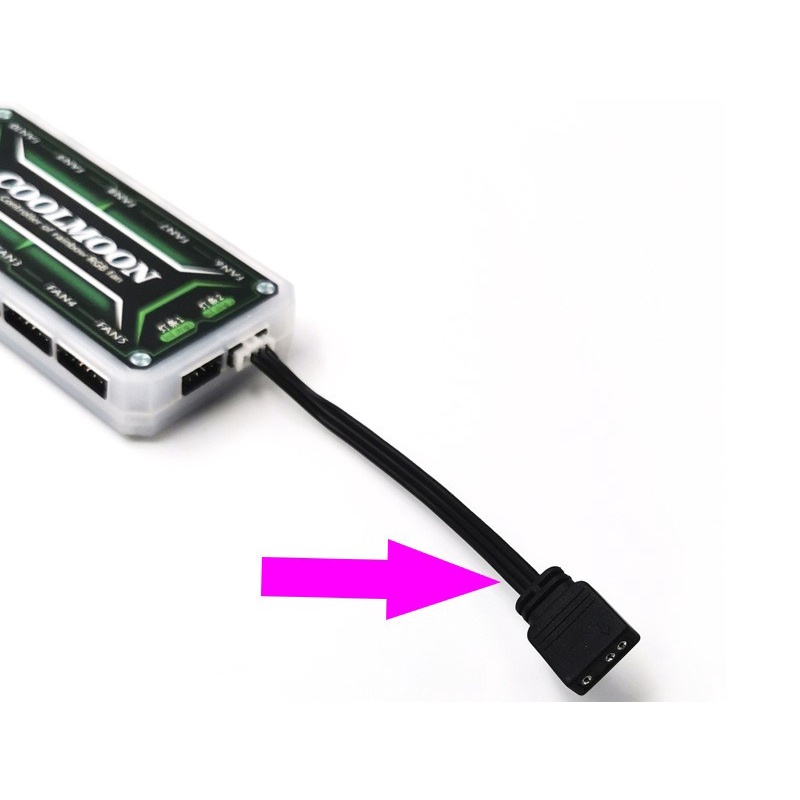 Dây Chuyển Nguồn Hub Coolmoon Ra Led ARGB sử dụng cho Tản Jonsbo CR ...