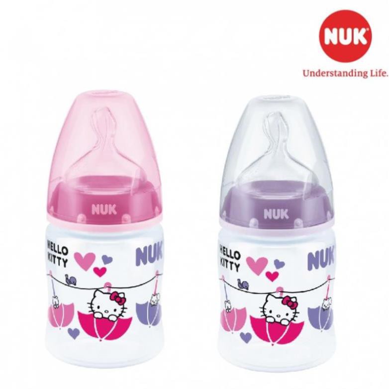 Bình sữa NUK Hello Kitty Premium choice+ nhựa PP núm ti S1 - M 150ml ...