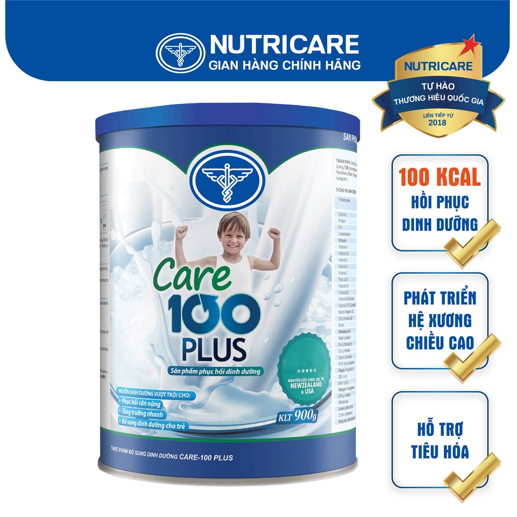 Sữa Bột CARE 100 PLUS Nutricare Tăng Cường Miễn Dịch Cho Trẻ Biếng Ăn và Suy Dinh Dưỡng Thấp Còi ...