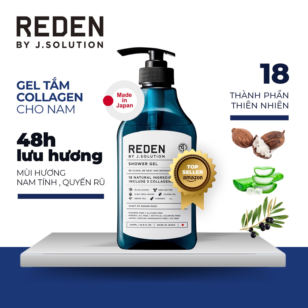 Gel tắm collagen cho nam với thành phần thiên nhiên cao cấp Nhật Bản REDEN by J.Solution ...