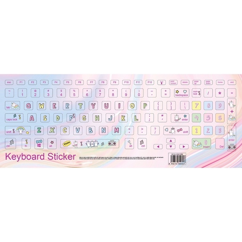 Decal - Sticker bàn phím laptop dùng trang trí bàn phím bị mờ chữ (Hãy ...