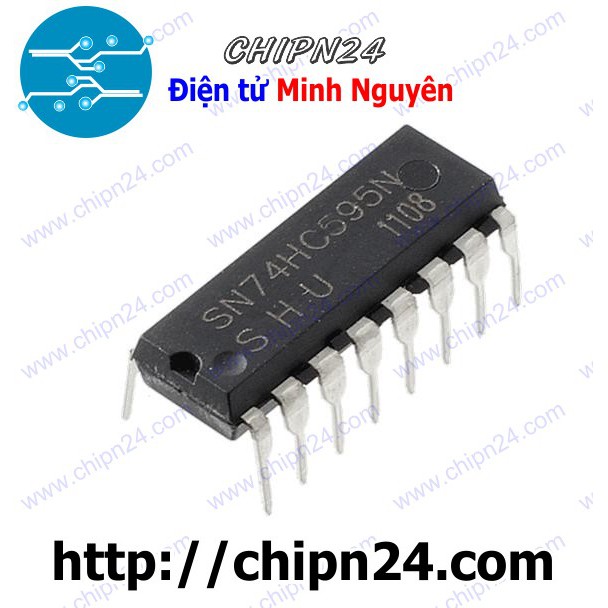 [4 CON] (DIP) IC 74HC595 DIP-16 (74HC595N 74595) | Shopee Việt Nam