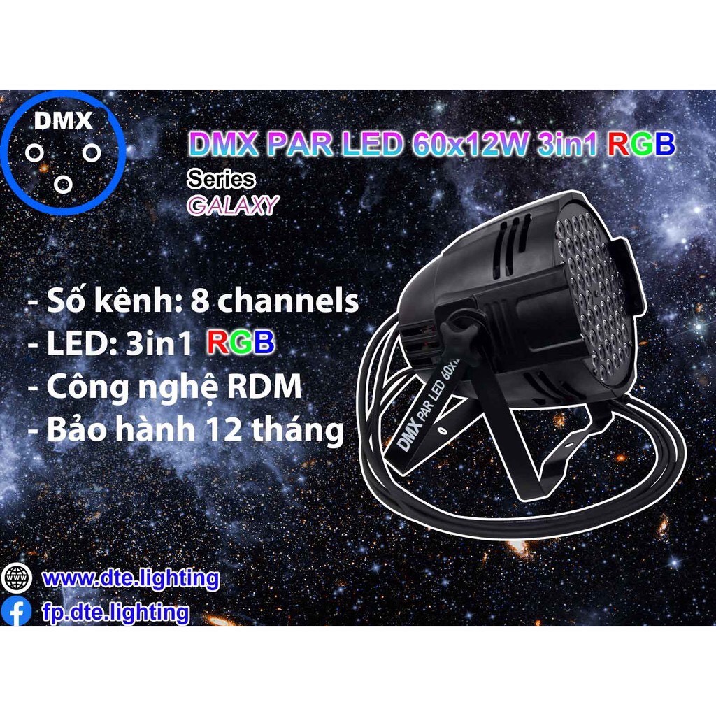 Đèn DMX Par LED 60x12W 3in1 RGB | Shopee Việt Nam