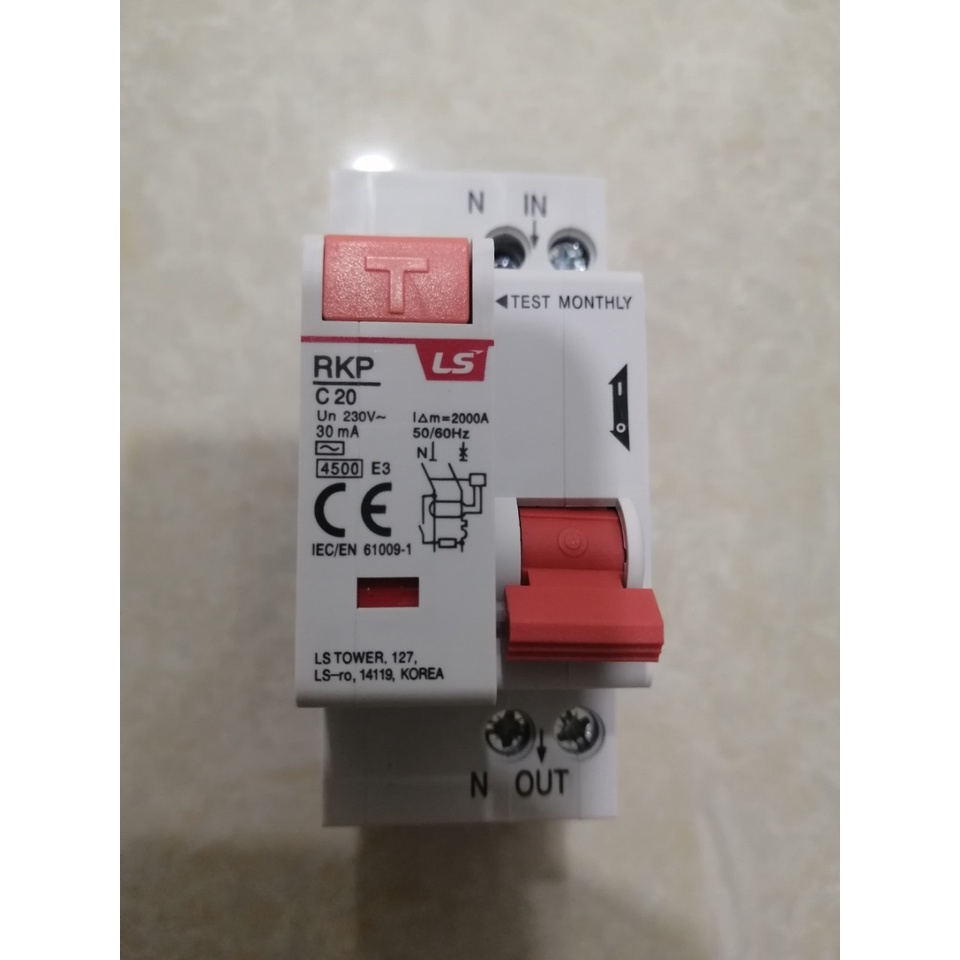 CB chống rò điện và bảo vệ quá tải RCBO LS chính hãng RKP 1P+N 20A 30mA 4.5kA | Shopee Việt Nam