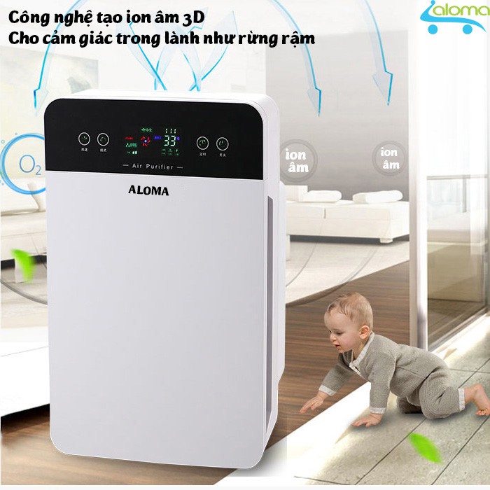 Máy lọc không khí, tạo ion âm PM2.5 Aloma AP-40A hàng chính hãng ...