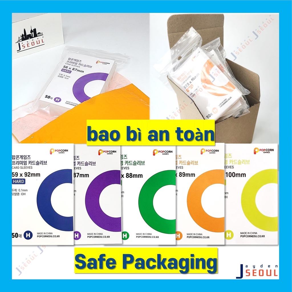Set 50 vỏ Popcorn Games Sleeve bọc hình thẻ idol Kpop BTS ENHYPEN TXT ...