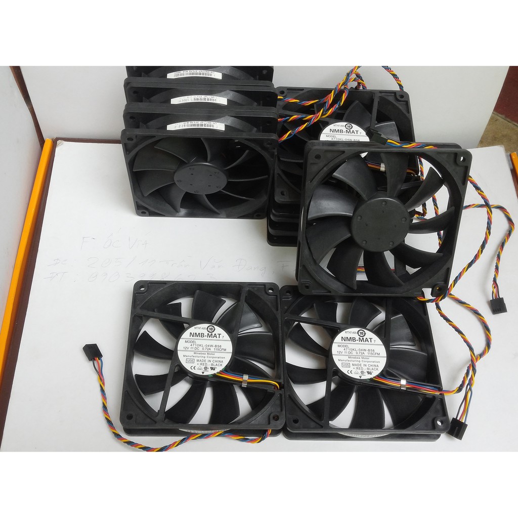 Fan Case NMB 12x12x2.5cm Tốc cao 2800 vòng/phút PWM ( chạy 2 vòng bi ...