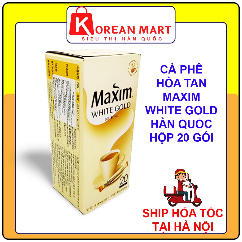 Cà phê hòa tan MAXIM WHITE GOLD Hàn quốc hộp 20 gói 234g | Shopee Việt Nam