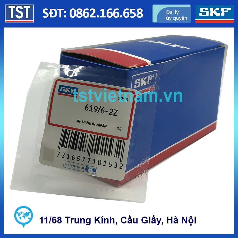 VÒNG BI BẠC ĐẠN SKF CHÍNH HÃNG 619/6-2Z | Shopee Việt Nam