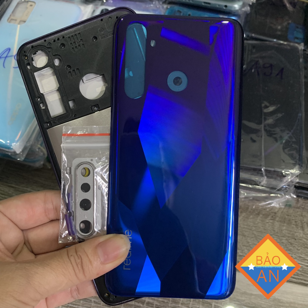 vỏ bộ điện thoại realme 5 pro (vỏ + xương)(kính cam,sườn,lưng,nút bấn ...