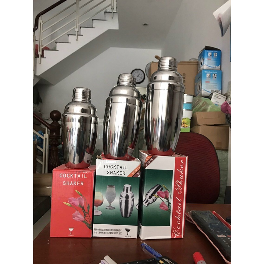 Bình lắc Shaker pha chế cocktail inox 304 cao cấp 350/550/750ml | Shopee Việt Nam