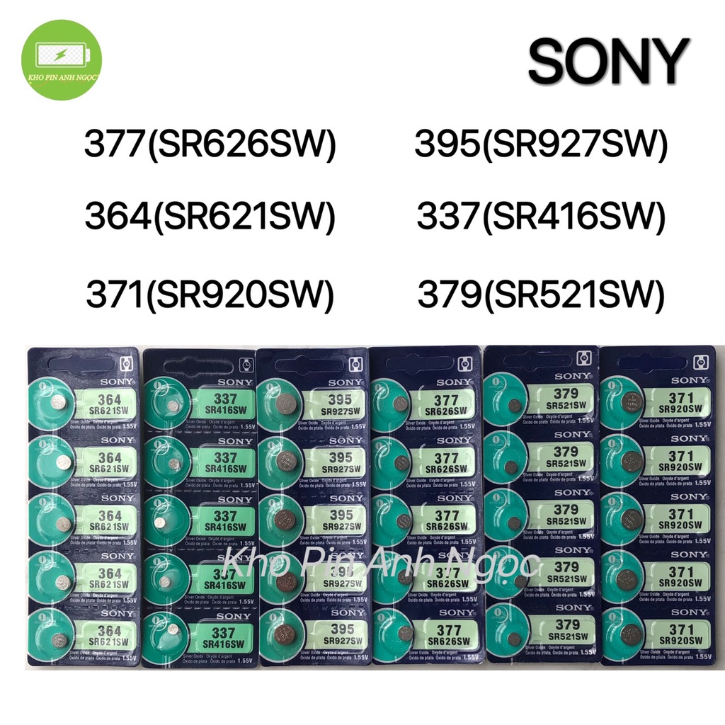 Vỉ 5 Viên Đồng Hồ Sony SR626 / SR621 / SR521 / SR920 / SR927 / SR416 1 ...