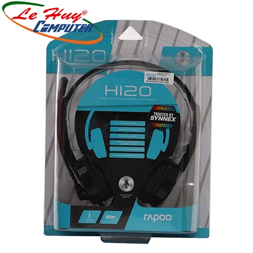 Tai nghe có dây chụp tai Rapoo H120 (Đen) | Shopee Việt Nam