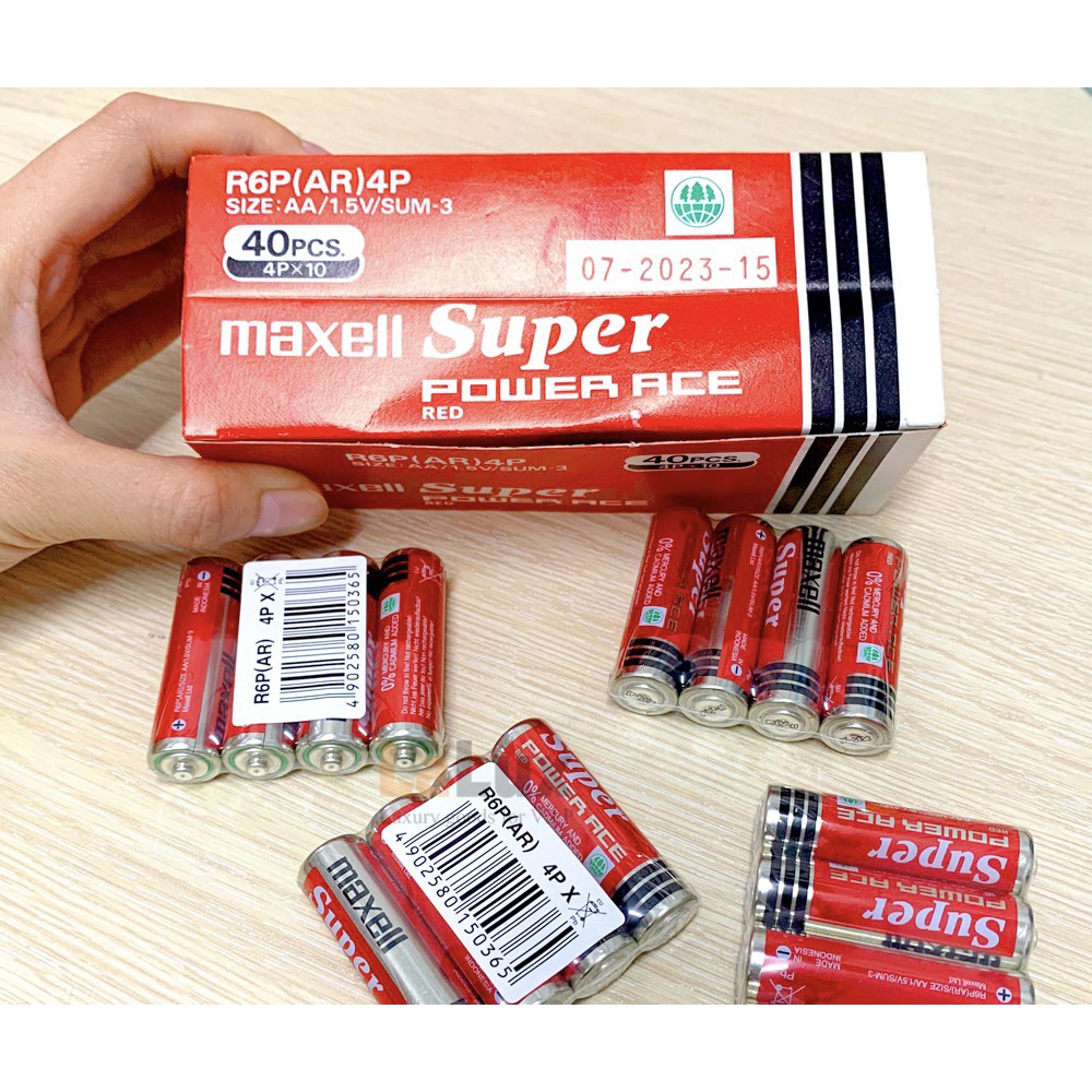 Pin 2A (AA), 3A (AAA) Maxell - Made in Indonesia - Combo 8 cục pin ...