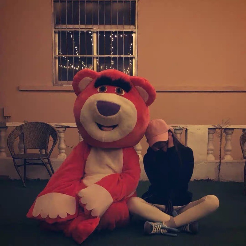 Mascot gấu lotso dâu cao cấp hóa trang | Shopee Việt Nam