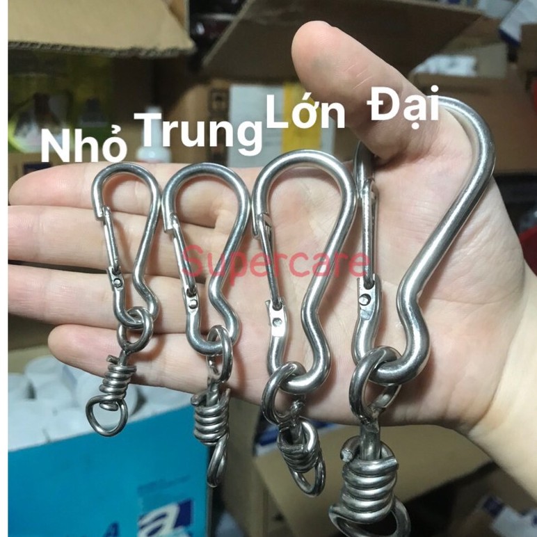 ( Set 2 Móc ) Móc Khoá Inox Đa Dụng Có Chốt Xoắn & Không Chốt Xoắn ...