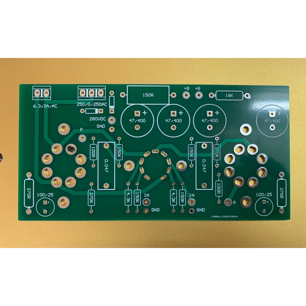 B12 Mạch khuếch đại âm thanh đơn dùng bóng 6V6 12AX7 (bo trơn không ...
