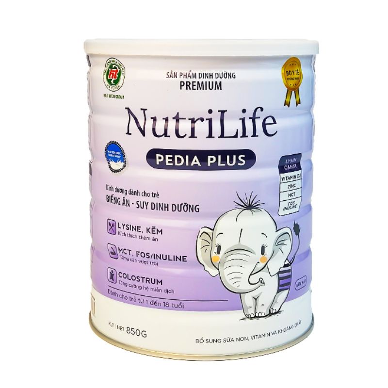 [CHÍNH HÃNG] Sữa Nutrilife Pedia Plus hộp 850Gam dành cho trẻ biếng ăn ...