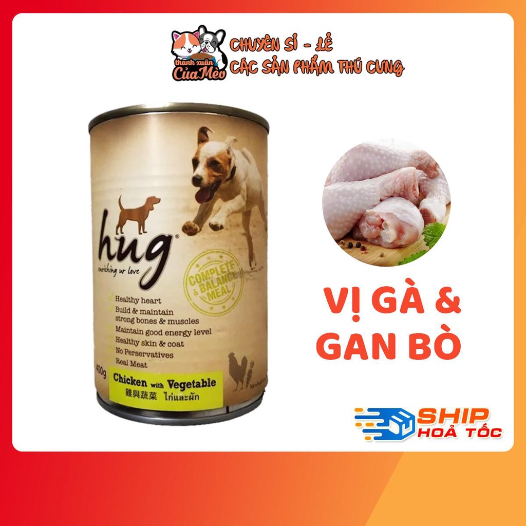 [FreeShip] [Chính hãng] Thức Ăn Pate Hug Dành Cho Chó - Lon 400g ...