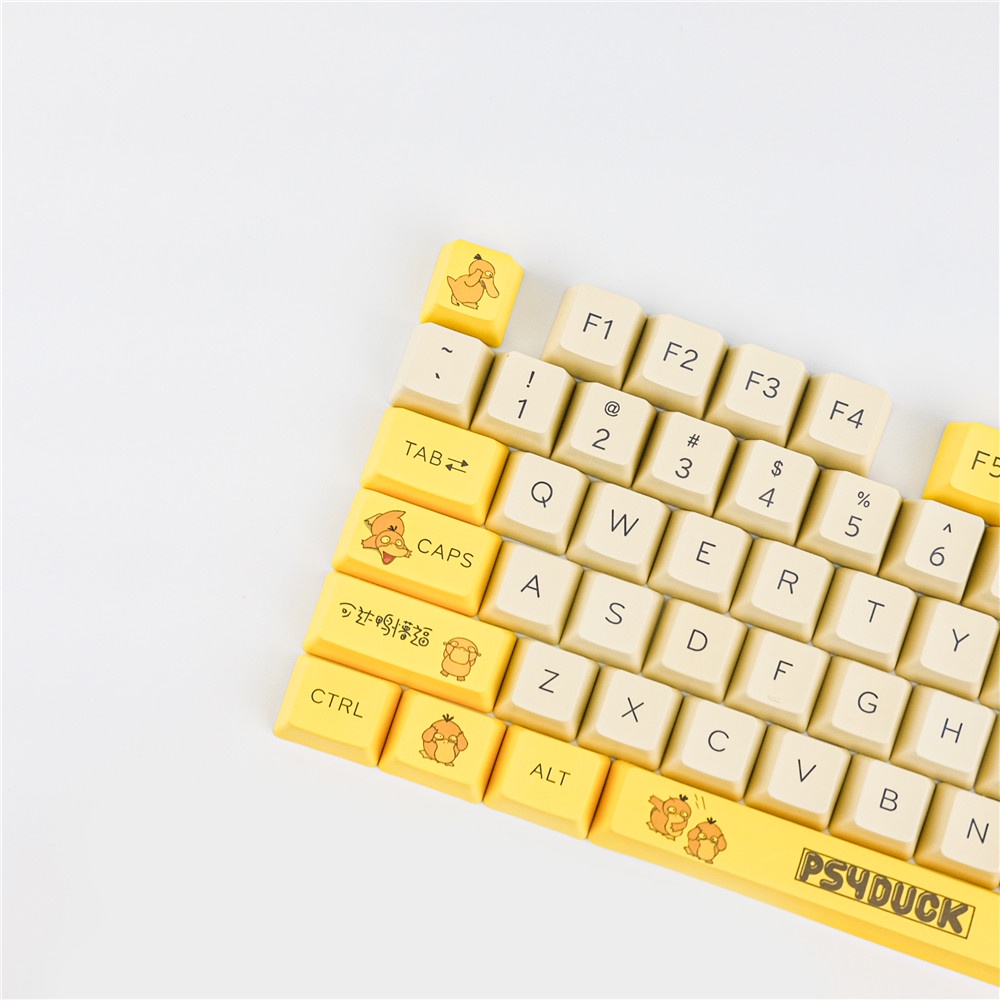 Set keycap Psyduck font chữ to đẹp chất liệu thick PBT in Dyesub 136 ...