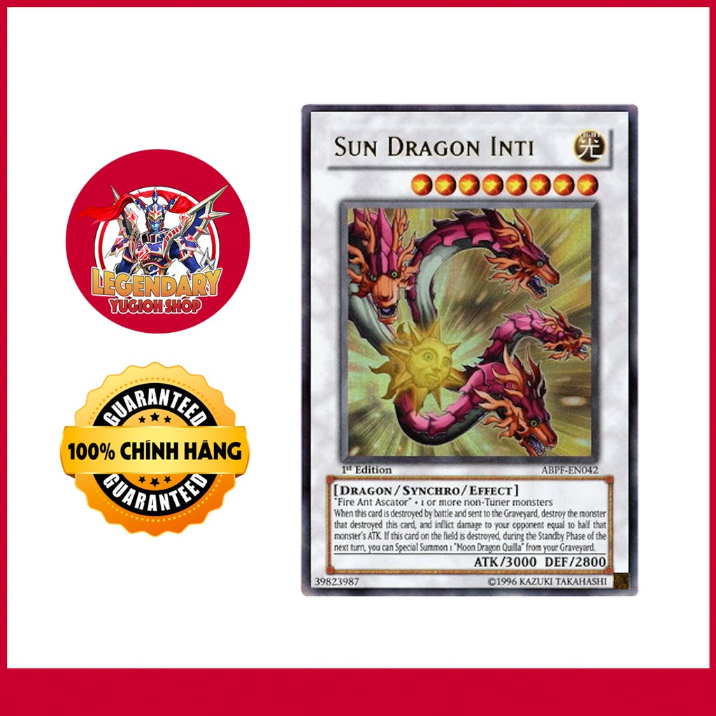 [Thẻ Bài Yugioh Chính Hãng] Sun Dragon Inti | Shopee Việt Nam