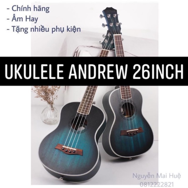Đàn Ukulele Andrew Tenor 26 inch Chính hãng 100% | Shopee Việt Nam
