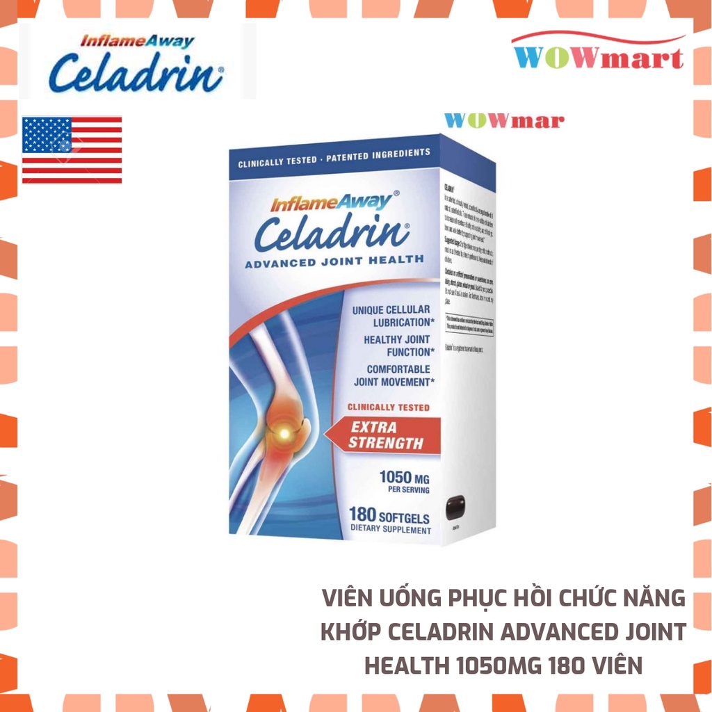 Viên uống phục hồi chức năng khớp Celadrin Advanced Joint Health 1050mg ...