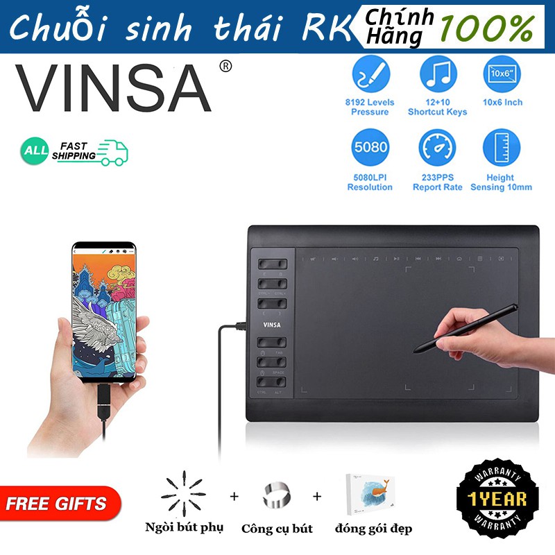 Bảng điện tử VINSA 1060Plus 2021 chính hãng - bản quốc tế nâng cấp so ...