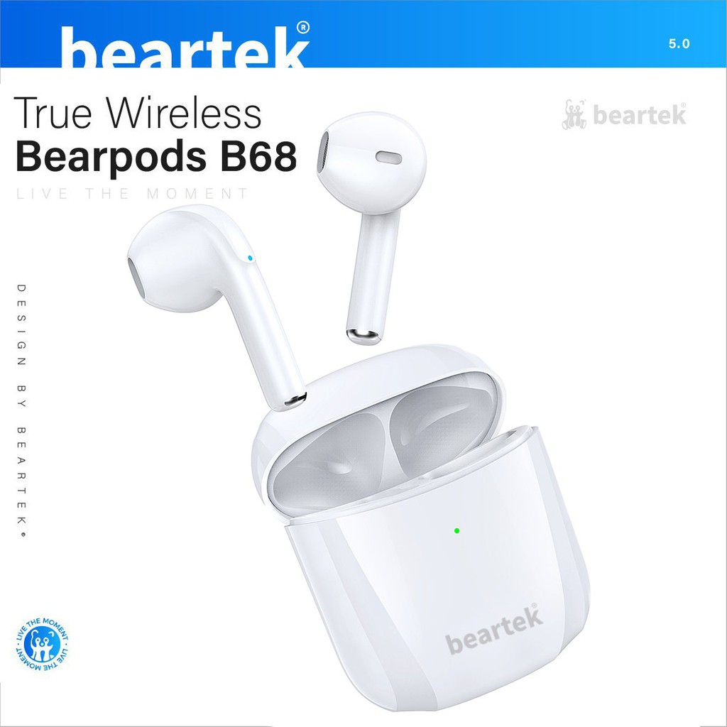 Tai nghe bluetooth không dây Beartek Bearpods B68 có đổi tên, chạm cảm ...