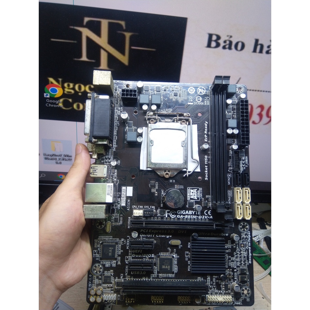 Main Giga B85 2khe RAMzin ( FREESHIP +TẶNG FE+KEO TẢN NHIỆT+PIN CMOS ...