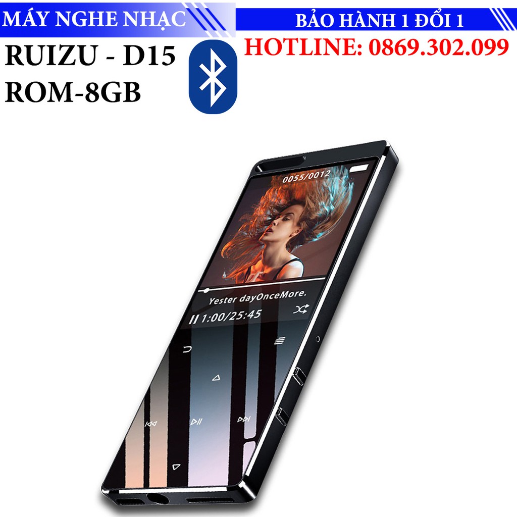 Máy Nghe Nhạc MP3 Bluetooth Ruizu D15 Bộ Nhớ Trong 8GB - Hàng Chính ...