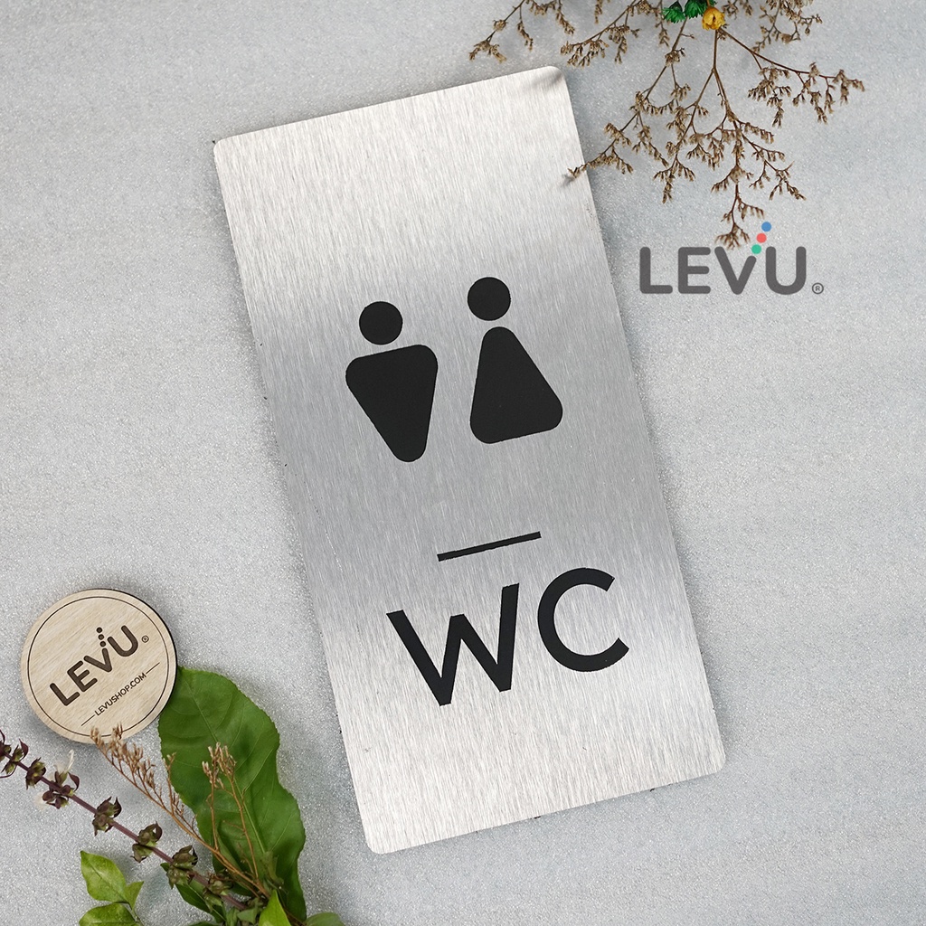 Bảng decor toilet bằng nhôm alu dán cửa phòng WC - Restroom - Men ...